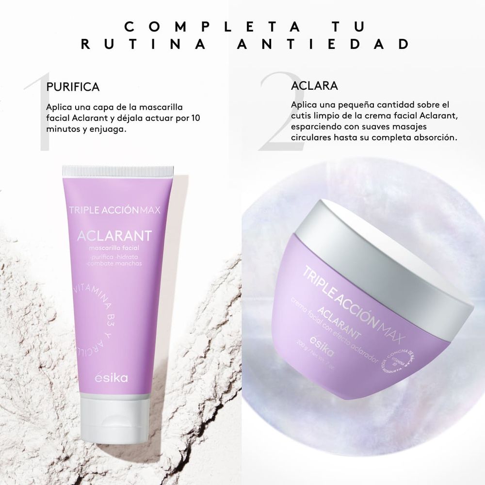 Set Mascarilla Facial Aclarante + Crema de Rostro Aclarant - belcorp
